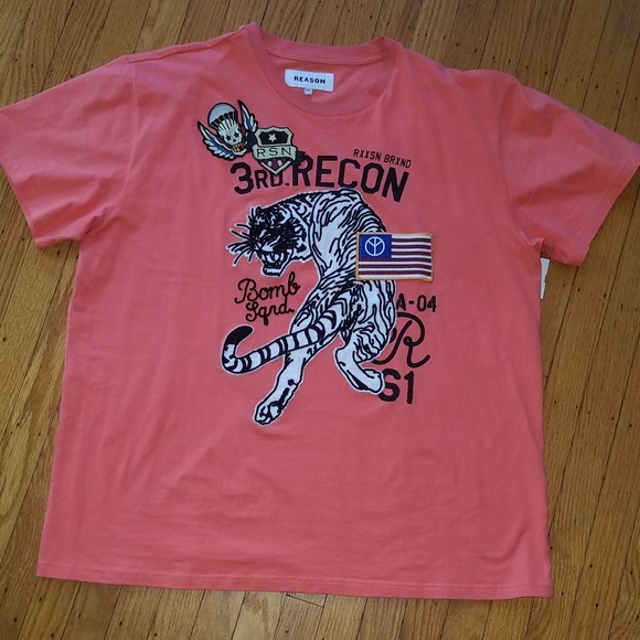 Reason | Shirts | Reason Brand Orange 3rd Recon Tshirt With Tiger ...